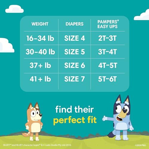 Easy Ups Boys & Girls Bluey Potty Training Pants - Size One Month 3T-4T ...
