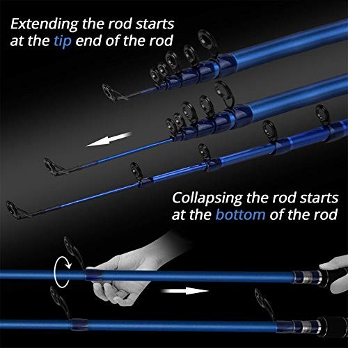 Compass Telescopic Fishing Rods and Combo, Sensitive Graphite Composite ...