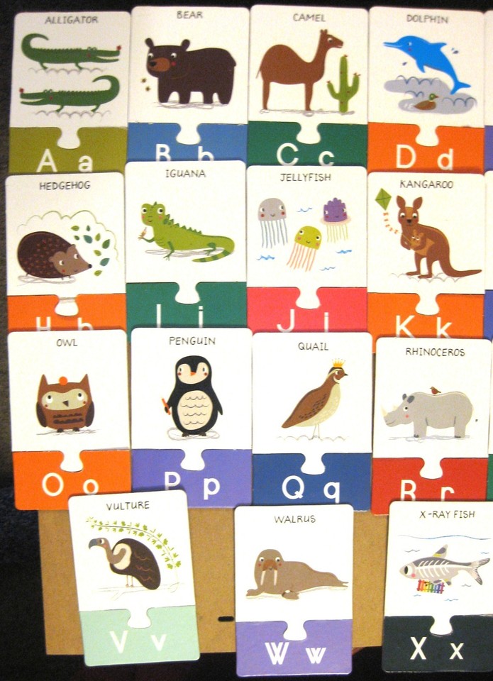 Alphabet /Animal Puzzle - Colourful Learning Large Jigsaw Pieces ...