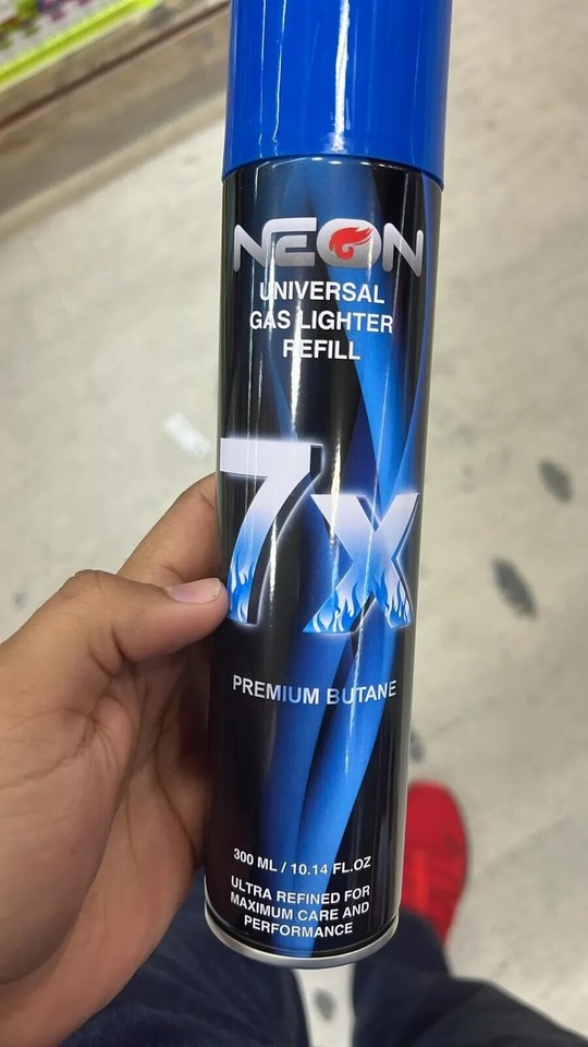 3 Can Neon 7X Refined Butane Lighter Gas Fuel Refill 300 mL /10.14 oZ ...