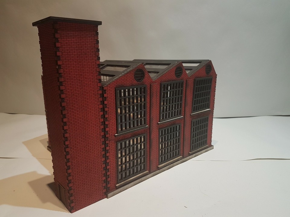 28mm WW2 Factory Building Set MDF Painted Terrain Suitable for Bolt ...