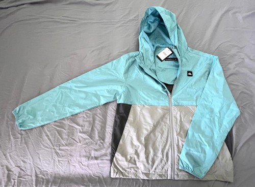 Quicksilver Windbreaker NWT Men’s Size Large Packable Blue Gray | eBay
