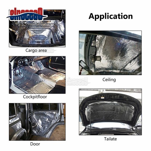 2pcs 30x100cm Fairing Engine Hood Deadener Insulation Heat Shield Cover ...