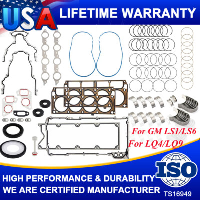 For GM LS1/LS6/LQ4/LQ9/4.8/5.3L/5.7/6.0/6.2L Engine Rebuild Re-Ring Kit ...