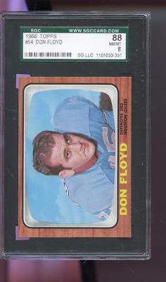 1966 Topps #54 Don Floyd Houston Oilers NM-MT SGC 88 8 Graded Football ...