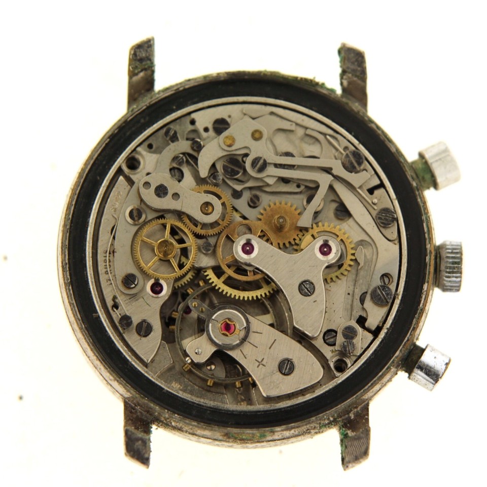 Gents Vintage chronograph wristwatch calibre Landeron 248 black dial ...