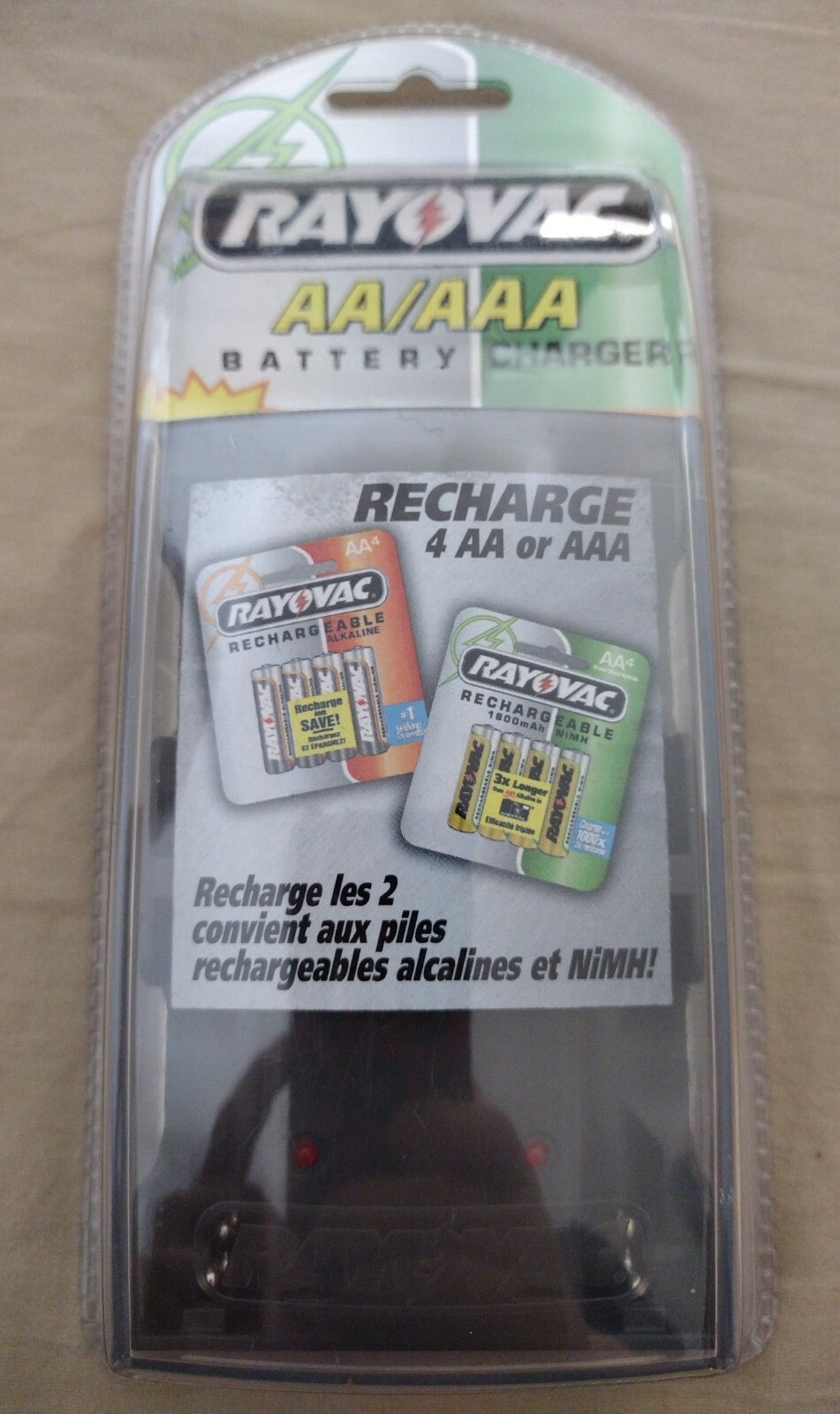 Brand New Rayovac PS1 AA / AAA Battery Charger for Alkaline and NIMH ...