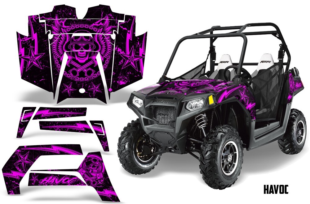 Graphics kit Sticker Decal Wrap for POLARIS RZR 800 HAVOC PINK | eBay