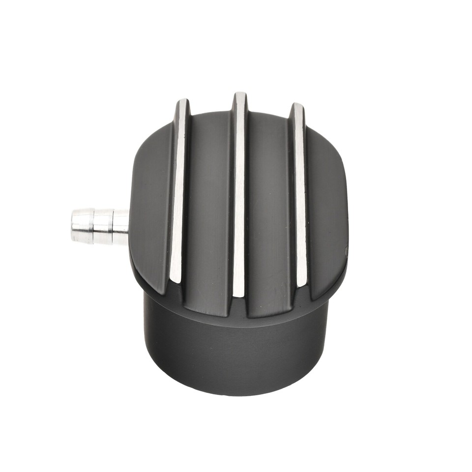 For SBC Chevy 327 350 1958-86 Black Finned Short Valve Covers & Air PCV ...