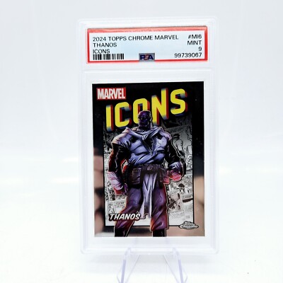 2024 Topps Chrome Marvel Icons Thanos #MI6 Comic Cover PSA 9 | eBay