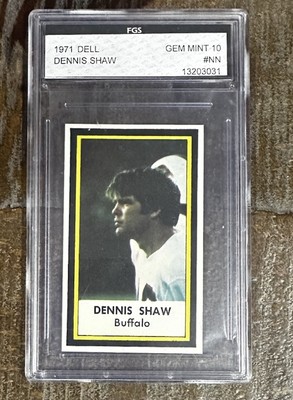 1971 Dell FGS 10 Gem Mint Graded Buffalo Bills Dennis Shaw Card | eBay