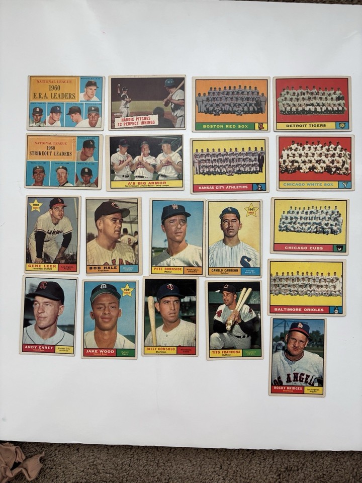 SET Of 176 DIFFERENT 1961 TOPPS BASEBALL CARDS INCLUDING STARS | eBay