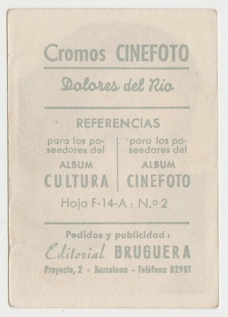 Dolores Del Rio 1943 Editorial Bruguera Cinefoto Paper Stock Trading ...
