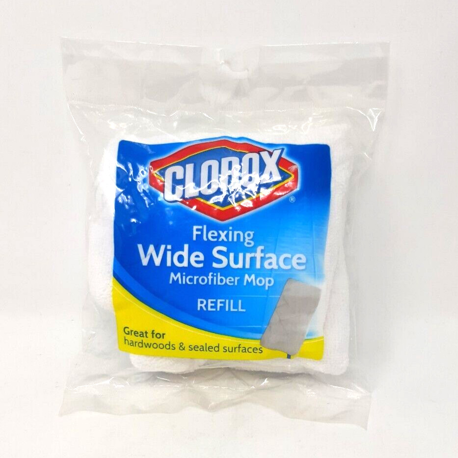 NEW in Package-CLOROX-FLEXING WIDE SURFACE MICROFIBER MOP REFILL