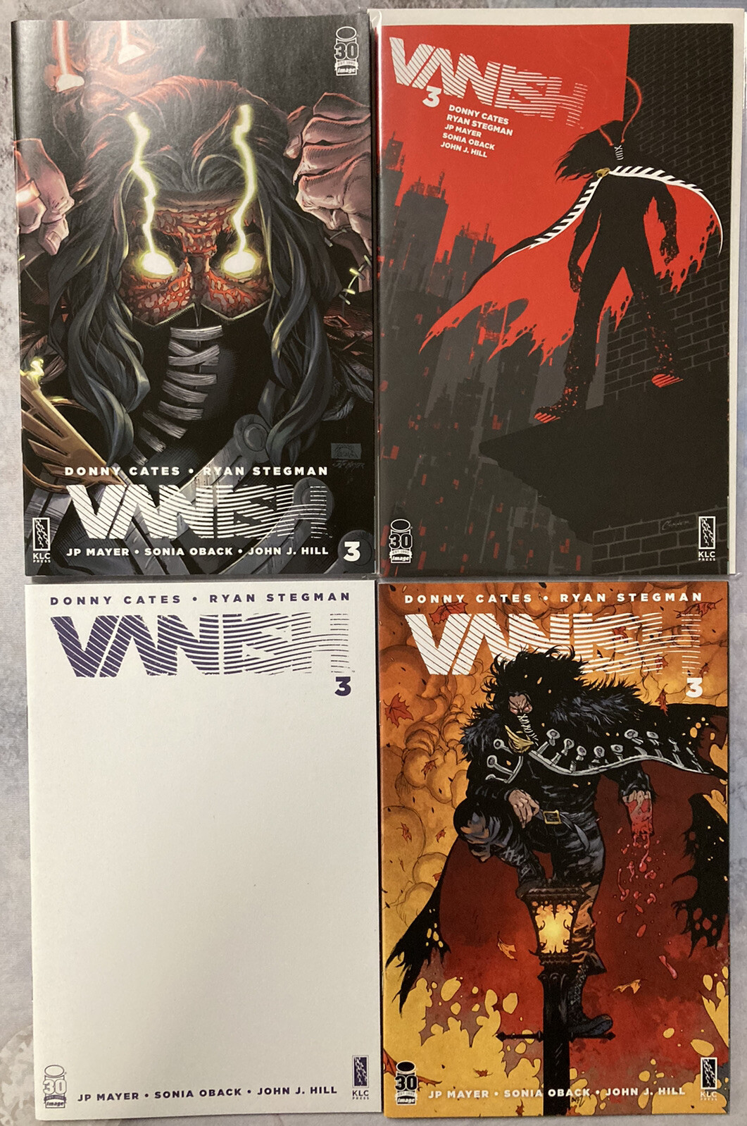 VANISH #3 1:10 VARIANT SET OF 4 CONNOR JOHNSON STEGMAN BLANK SKETCH ...