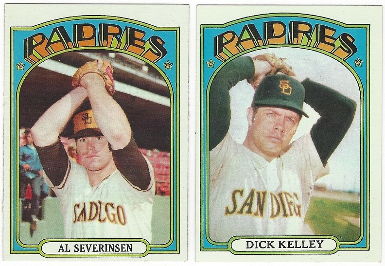 5 1972 TOPPS BASEBALL SAN DIEGO PADRES CARDS - NEAR MINT/MINT (COLBERT ...