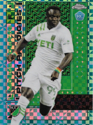 2022 Topps Chrome MLS Pitch Prodigies Aqua X-Fractor #174 Moussa Djitte ...