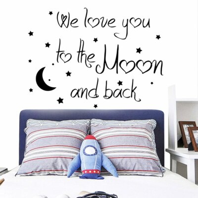 Classic we love you Sentence Sticker Waterproof Vinyl Wallpaper Wall ...