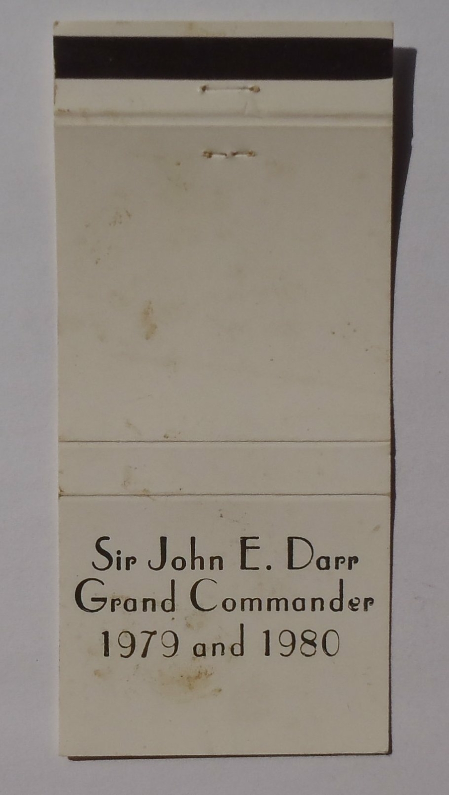 1980 Sir John E Darr Grand Commander National Bank and Trust Easton PA ...