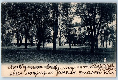 Hudson Wisconsin WI Postcard Galahad School Boys Exterior 1907 Raphael ...