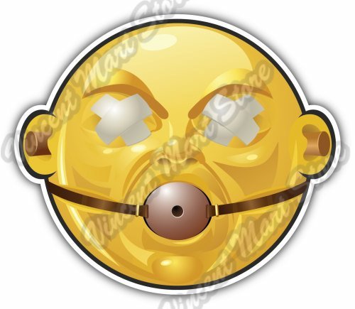 Not See Hear Speak Emoticon Amsterdam Funny Car Bumper Vinyl Sticker ...