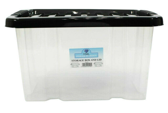TML Plastic Storage Boxes With Black Lid for sale online | eBay