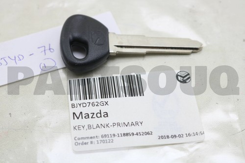 BJYD762GX Genuine Mazda KEY,BLANK-PRIMARY BJYD-76-2GX | eBay