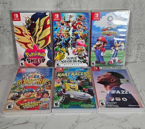Nintendo Switch Empty Game Case Bundle Smash Bros Pokémon Mario Sonic ...