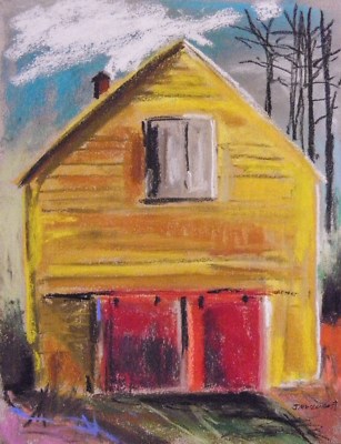 ORIGINAL Barn LANDSCAPE Pastel Painting JMW Farm John Williams ...