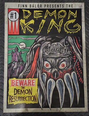 WWE Finn Bálor Presents "The Demon King" Poster - Comic-Inspired Art | eBay