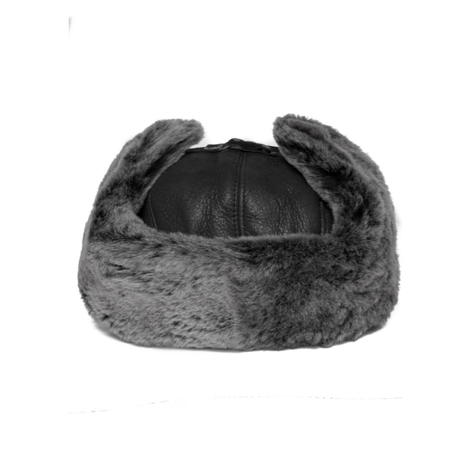 Genuine Shearling Sheepskin Trapper Hat Ushanka Aviator Hat | eBay
