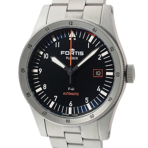 Fortis Flieger F41 Midnight Blue with Box and G Card Used JS1653 | eBay