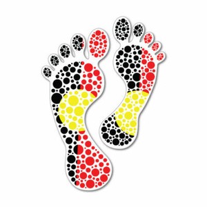 Aboriginal Styled Footprints, Diecut vinyl adhesive sticker 120x85mm | eBay