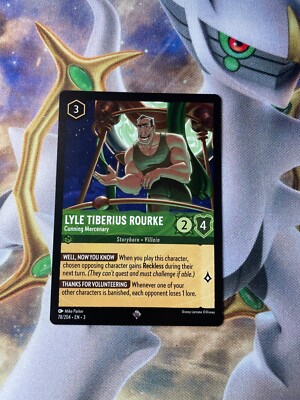 Lyle Tiberius Rourke - Cunning Mercenary Lorcana Into the Inklands NM ...