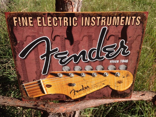 Fender Fine Electric Instruments Tin Sign 13 X 16in for sale online | eBay