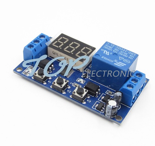 Digital LED Trigger Delay Time Cycle Timer Control Switch Relay Module ...