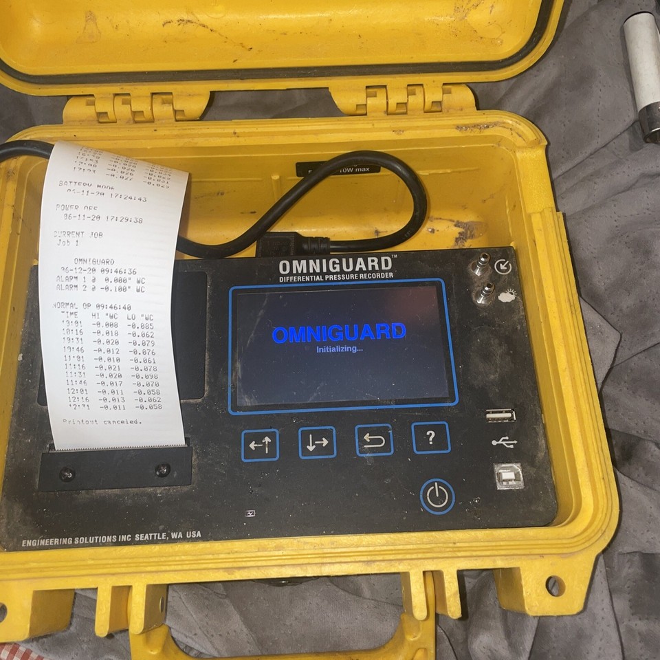 Omniguard 5 Touchscreen Differential Pressure Recorder | eBay