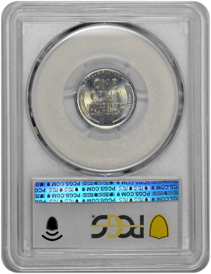 1943 S 1C Lincoln Steel Wheat Cent PCGS MS 64 New Holder with Rainbow ...