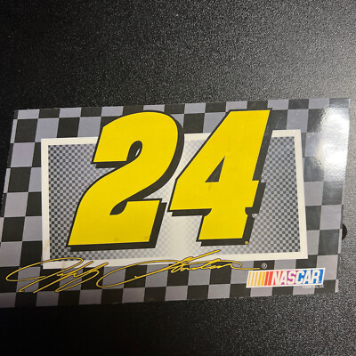 Grey Checkered #24 Jeff Gordon NASCAR Magnet - 7 inches wide by 4 ...