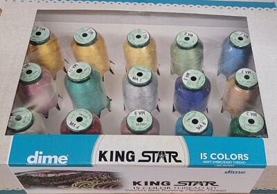 Kingstar Metallic Embroidery Thread Set 1100 yd New! | eBay