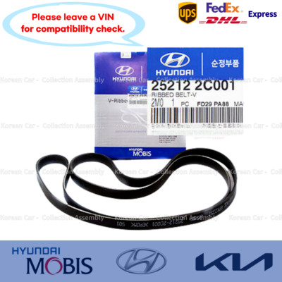 252122C001 Genuine Serpentine Drive Ribbed BeltV for Hyundai Genesis ...