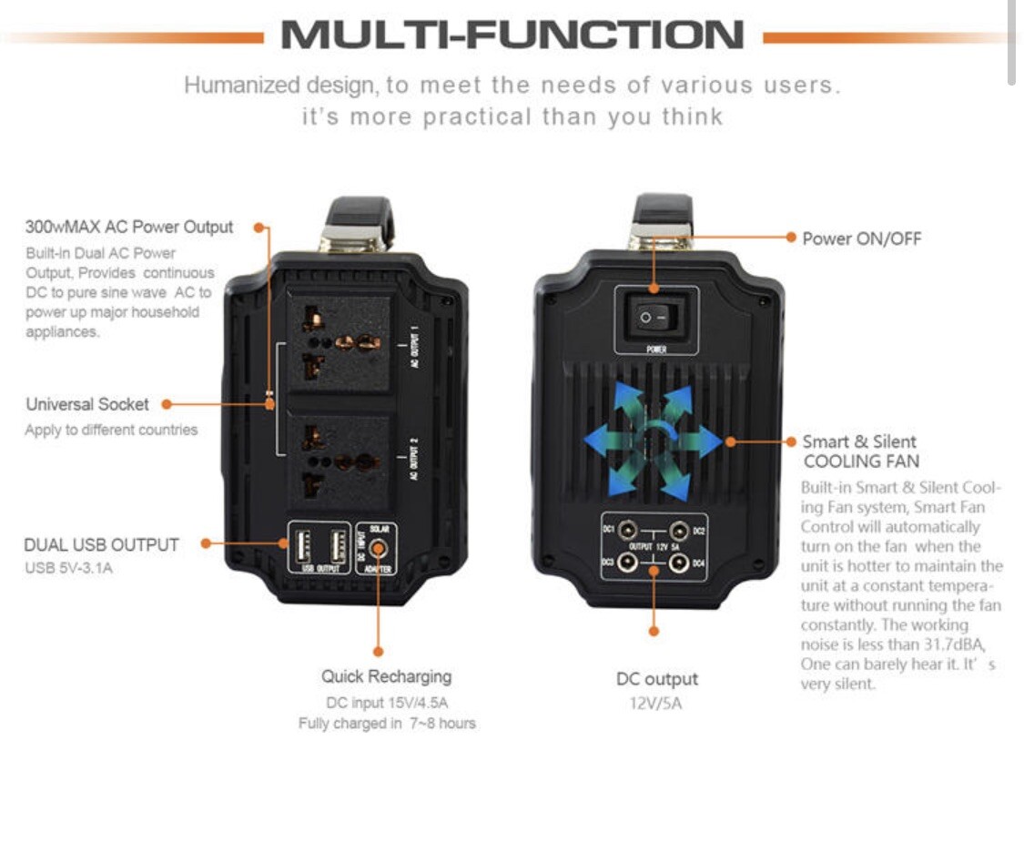 250 watt solar Generator & 60 watt Foldable Solar Panel Kit | eBay