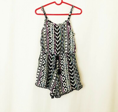 Justice Girls Multicolor Romper Jumper Lace Trim Size 6 | eBay
