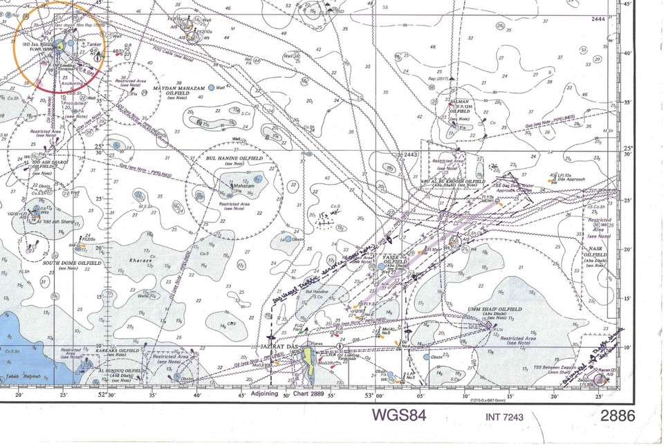 Ammiragliato 2886 Jazireh Ye Lavan E Das A Ra's Tannurah il Grafico ...
