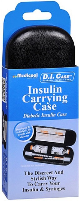 Medicool 6yjoza1 1 EA Di Case Eyeglass Style Insulin Protector Black ...