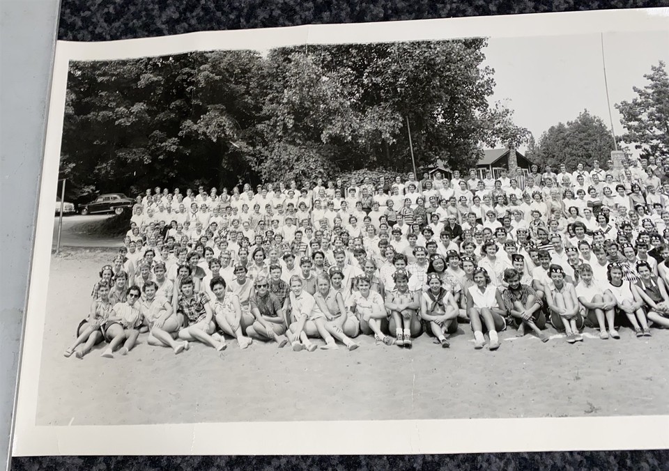1955 Camp Miniwanca Older Girls Camp Shelby Michigan Panoramic Photo 30 ...