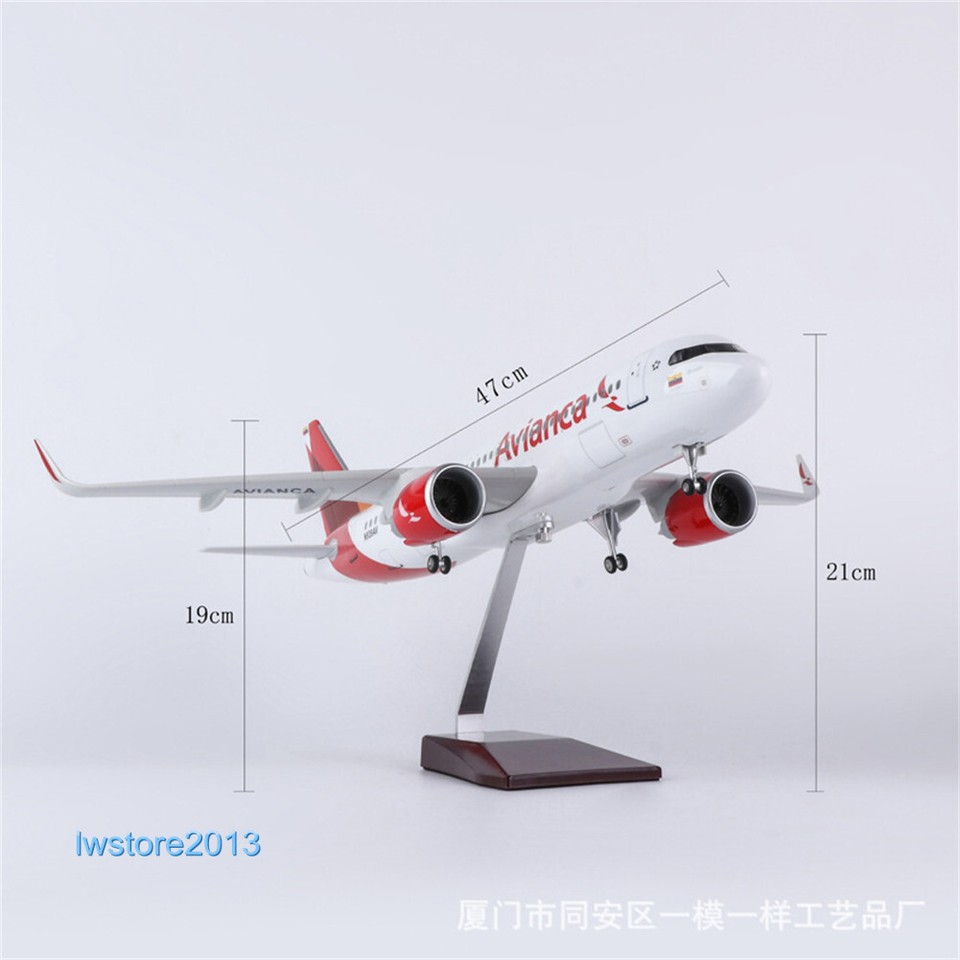 1:80 Colombia Avianca Airlines Passenger Airplane Aircraft Model with ...