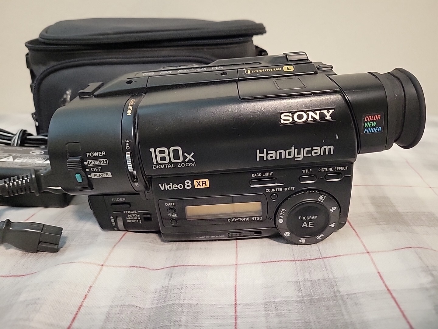 Sony Nightshot Handycam CCD-TR416 Hi-8 Camcorder W/ Battery - For Parts ...