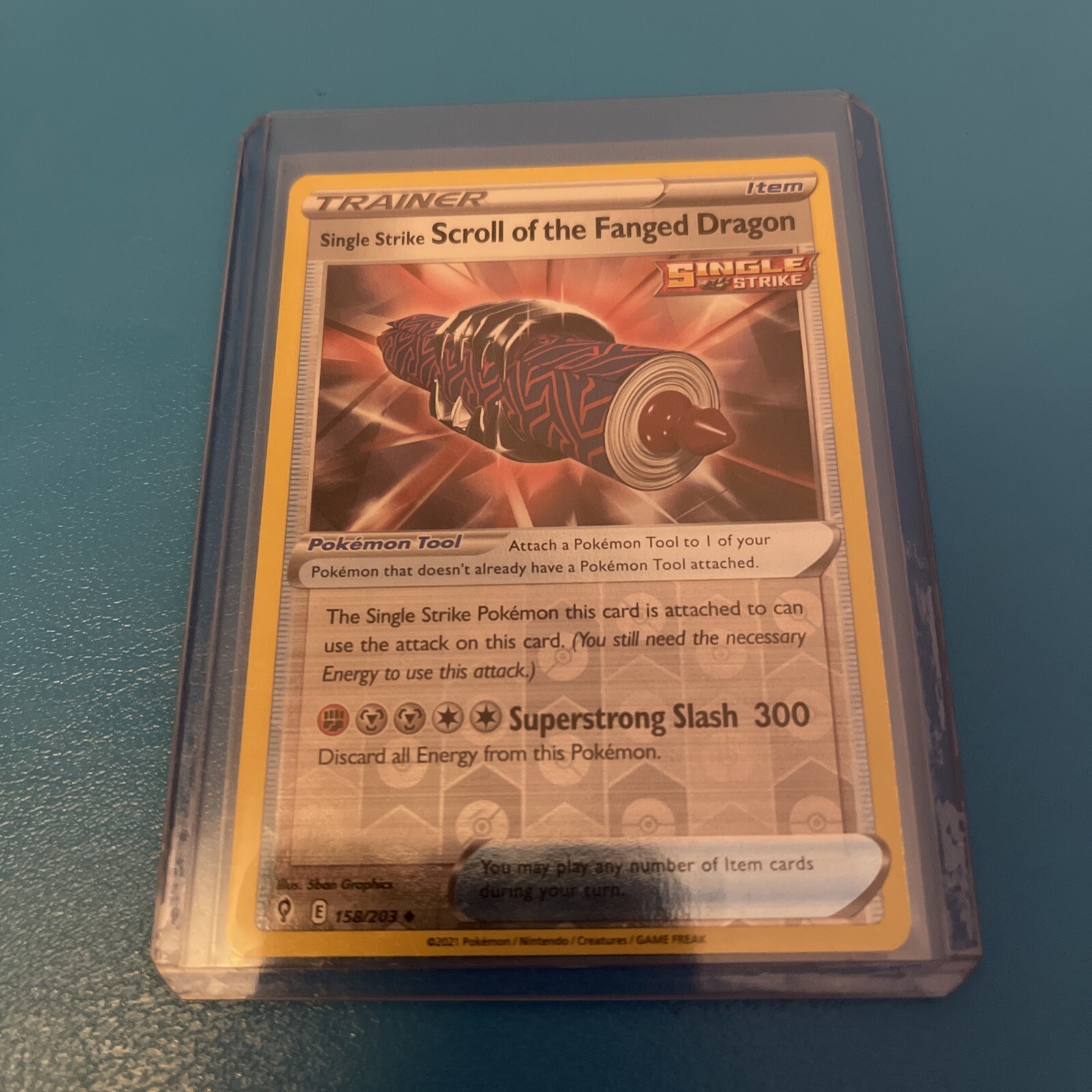 Scroll Of The Fanged Dragon [Reverse Holo] #158 Pokemon Evolving Skies ...