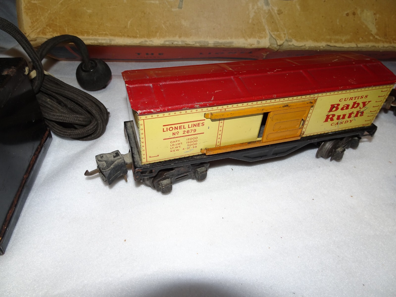 Vintage Lionel JR 1055 Prewar Freight Train Set w'Transformer and RED ...